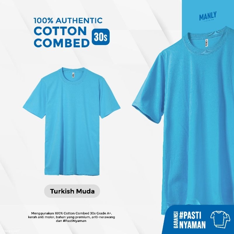 Jual KAOS TURKIS MUDA POLOS PREMIUM COMBED 30S | Shopee Indonesia