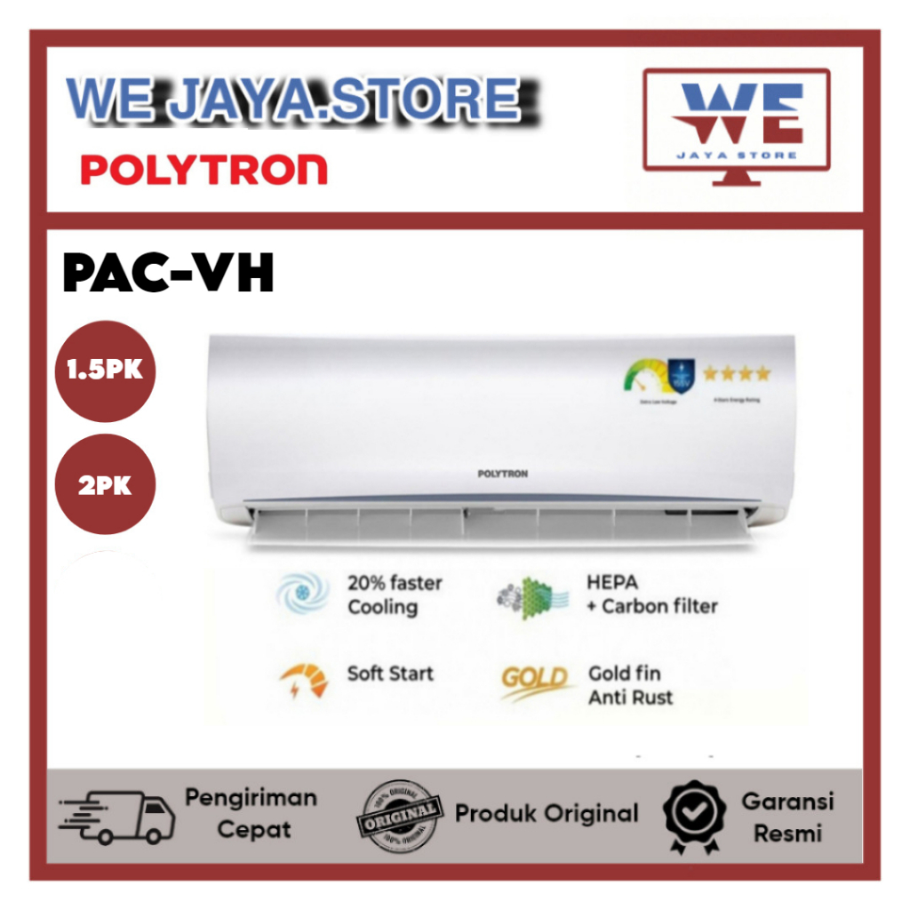 Jual AC POLYTRON 1.5PK-2PK STANDARD DELUXE 2 PAC12VH/PAC18VH | Shopee ...