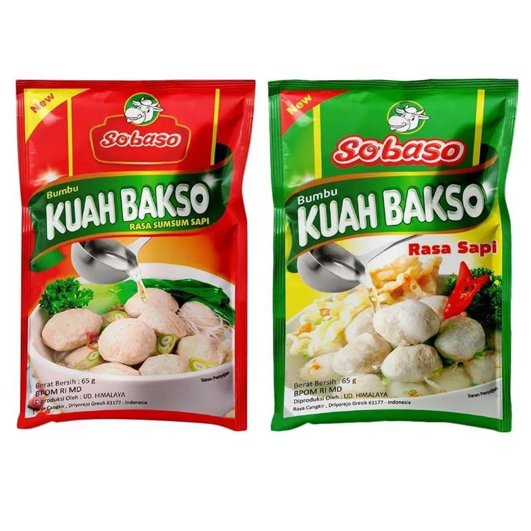Jual Kuah Bakso Sobaso Bumbu Rasa Sapi 65 g dengan ekstrak daging sapi ...