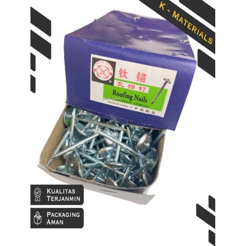 Jual PAKU SENG POLOS 2 INCI / PAKU SENG 1 3/4 INCI / ROOFING NAILS ...