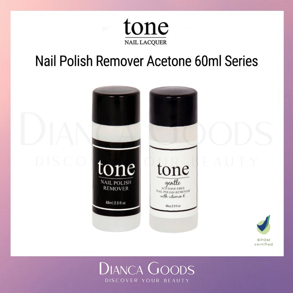 Jual TONE Nail Polish Remover 60ml Series | Acetone / Acetone Free ...