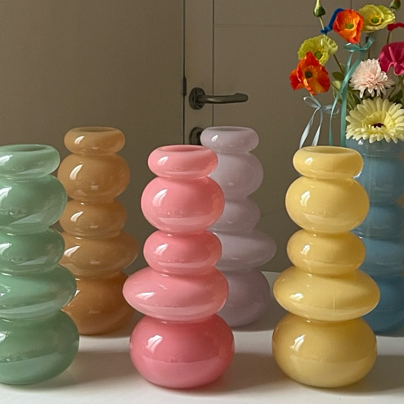 Jual Vas Bunga Kaca Tebal Unik Estetik Unique Aesthetic Flower Vase ...