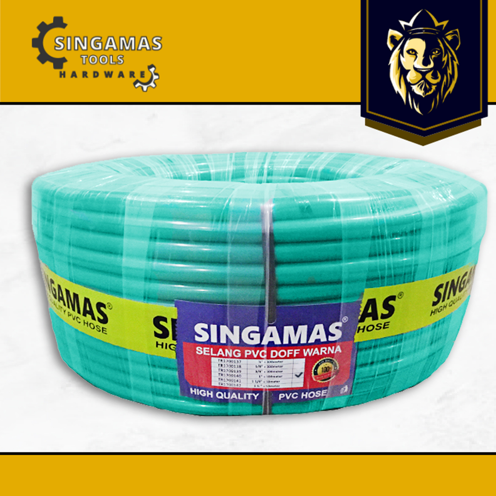 Jual SINGAMAS Selang Air PVC Dof Warna Hijau 1" x 100 m | Shopee Indonesia