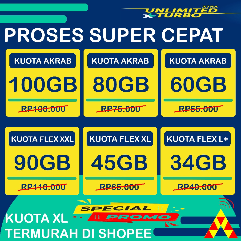 Jual TERMURAH KUOTA XL PAKET DATA XL / COMBO FLEX / XL PURE MODCHAN ...