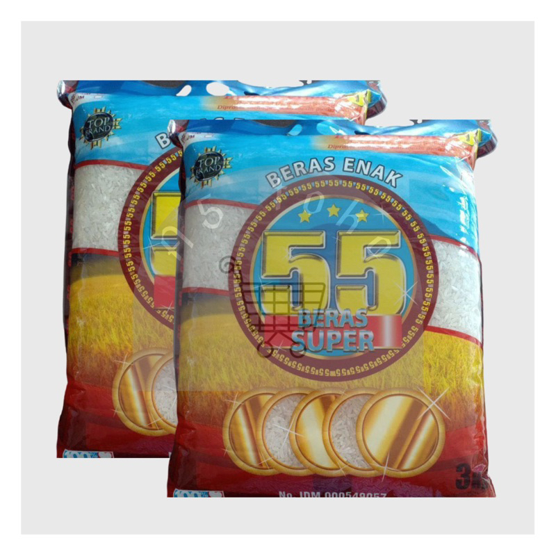 Jual Beras Super 55 3 kg | Shopee Indonesia