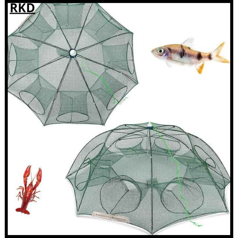 Jual Bubu Payung 8 Lubang Jaring Perangkap Ikan Fishing Net 4/6/8/12/16 Lubang | Shopee Indonesia