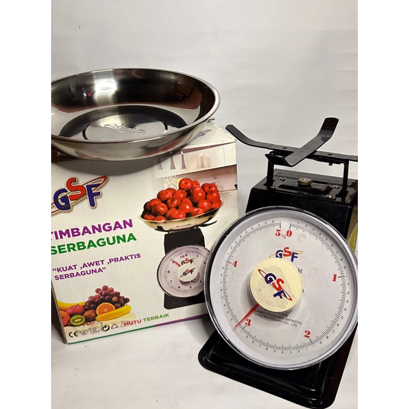 Jual Timbangan Analog Manual Besi Stainless Buah Jarum Serbaguna 10kg 20kg 30kg Mangkok Besi ...