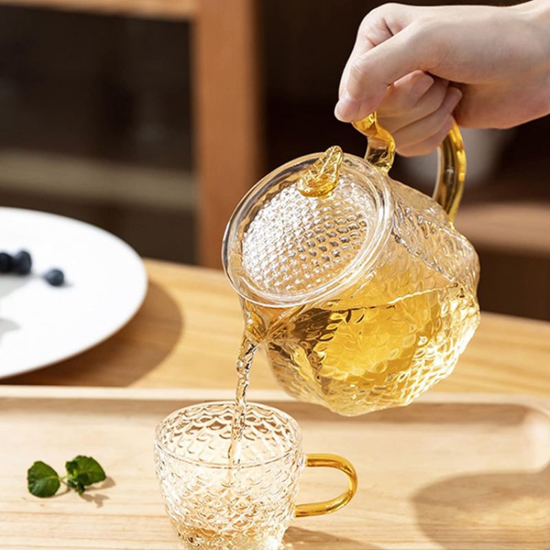 Jual Teko Kaca Tahan Panas Api dengan Saringan Kaca Kapasitas 500ml ...
