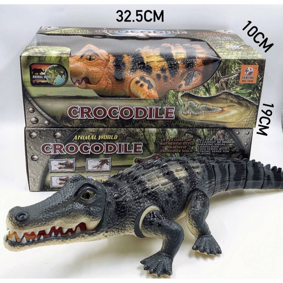 Jual Mainan Animal World Crocodile 3D / Mainan Buaya Suara Dan Lampu ...