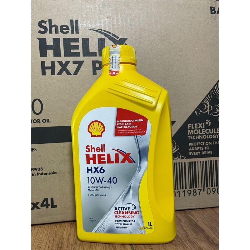 Jual Shell Helix HX6 10W-40, 4L Original scan barcode centang hijau ...
