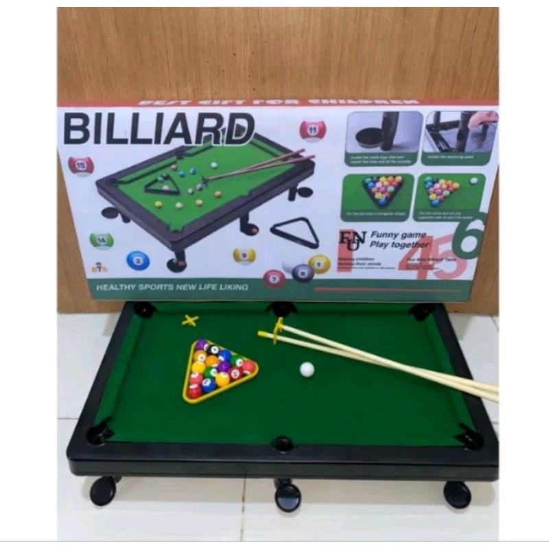 Jual Mainan Billiar Set / meja biliar / billiar Portable. | Shopee Indonesia