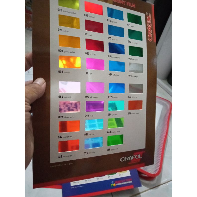 Jual stiker oracal transparan 8300/sticker oracal/stiker warna | Shopee ...