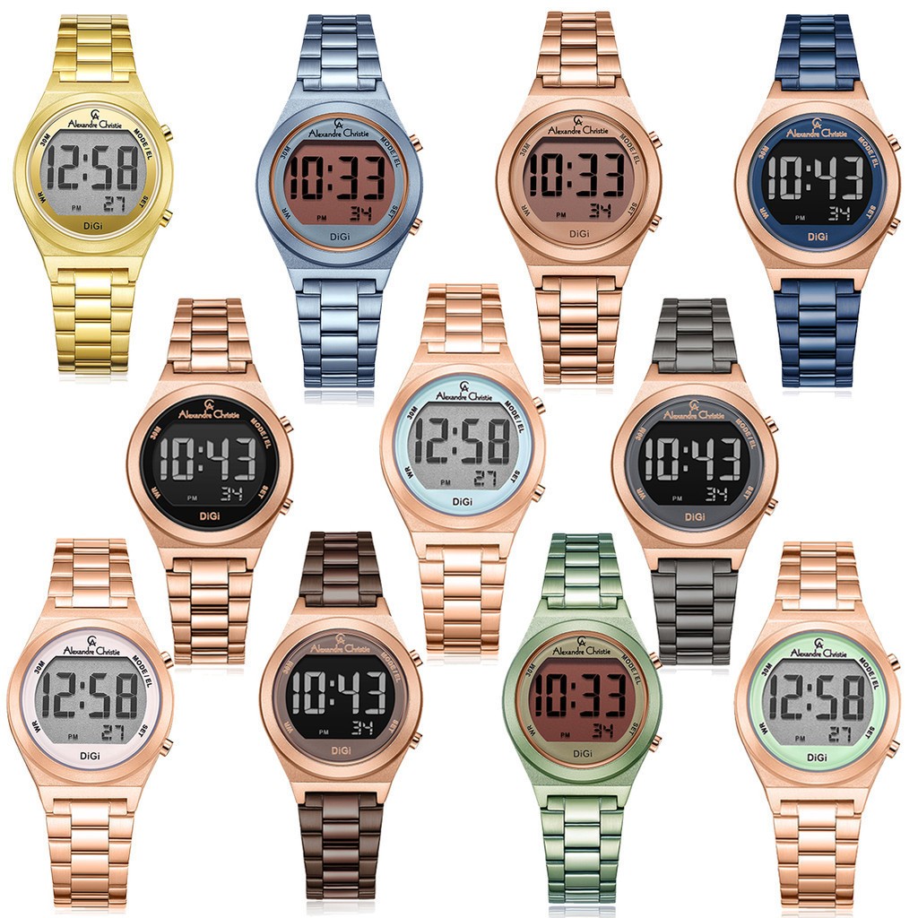 Jual ORIGINAL Jam Tangan Wanita Alexandre Christie AC 9385 Digital ...