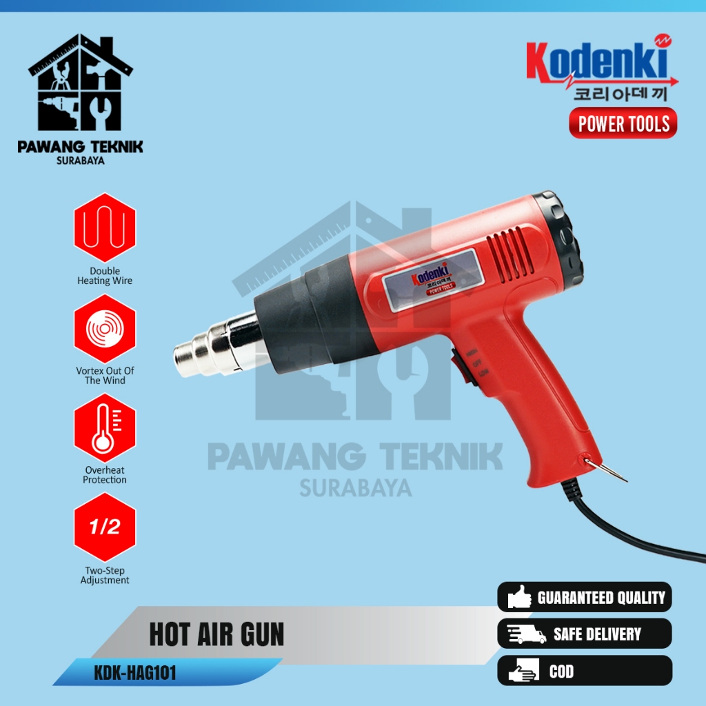 Jual Kodenki Mesin Heatgun Hotgun Pemanas Air Hot gun Heat Gun 1500 ...