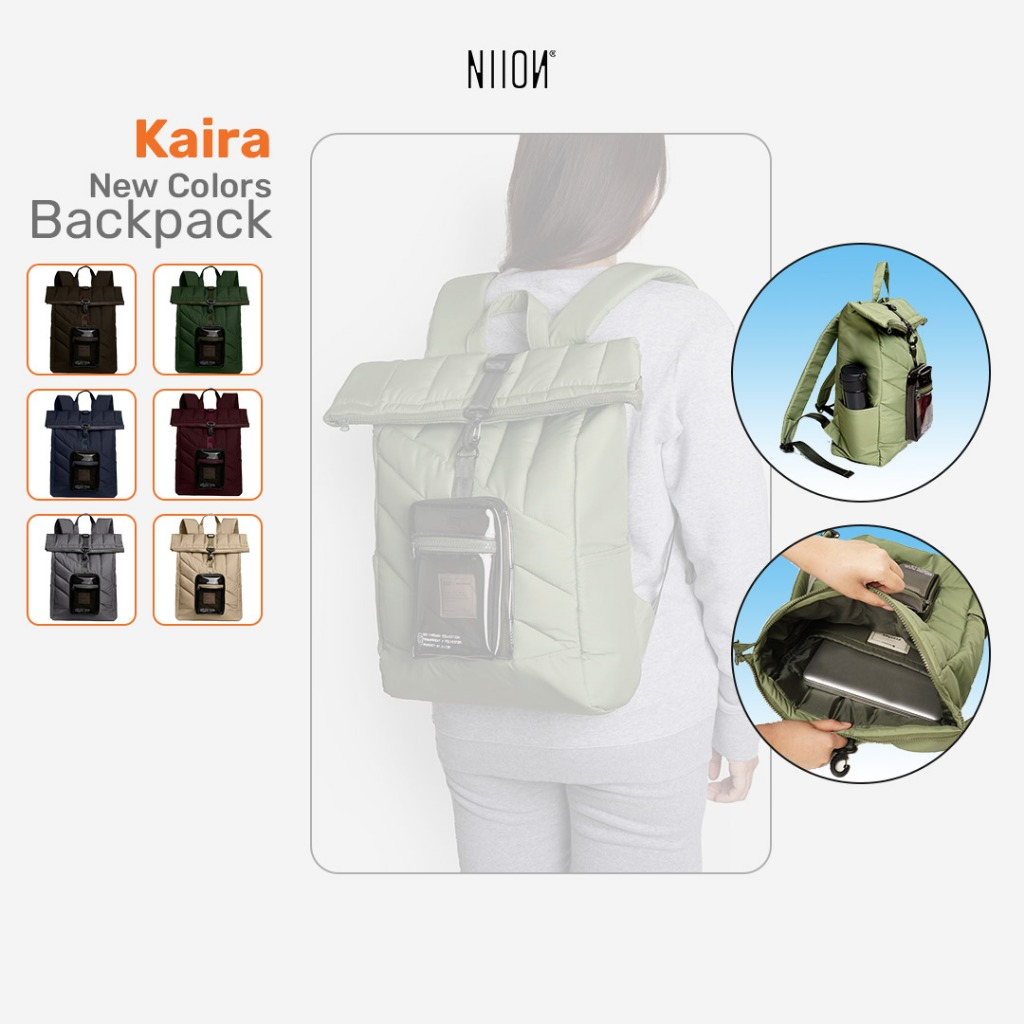 Jual Niion Kaira New Color Backpack / Tas Ransel Laptop 15inch Wanita ...