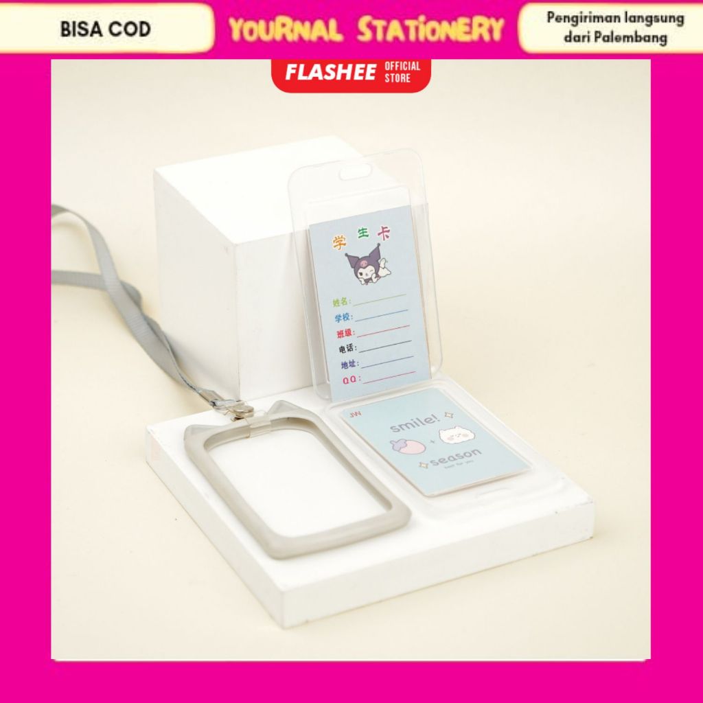 Jual Flashee Lanyard ID Card Motif Kawai Kucing Lucu Flashee ID Card ...