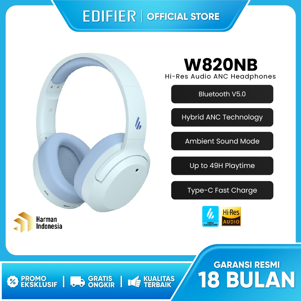 Jual Edifier W820NB - Active Noise Cancelling Bluetooth Stereo ...