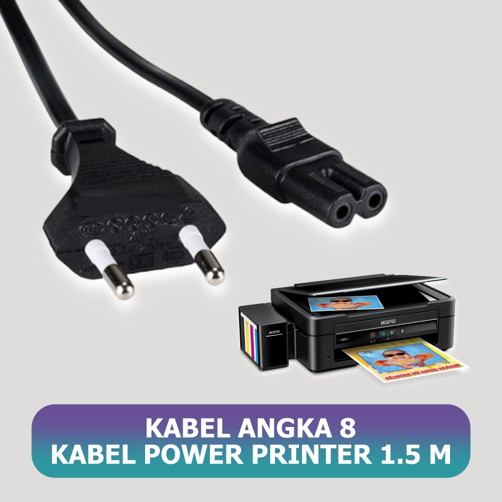 Jual Kabel Power 2 Lubang Kabel Angka 8 Kabel Power Printer Kabel ...