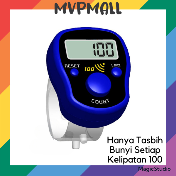 Jual (Tanpa Kemasan) Tasbih Digital LED Alarm Tasbih Jari Zikir Digital ...