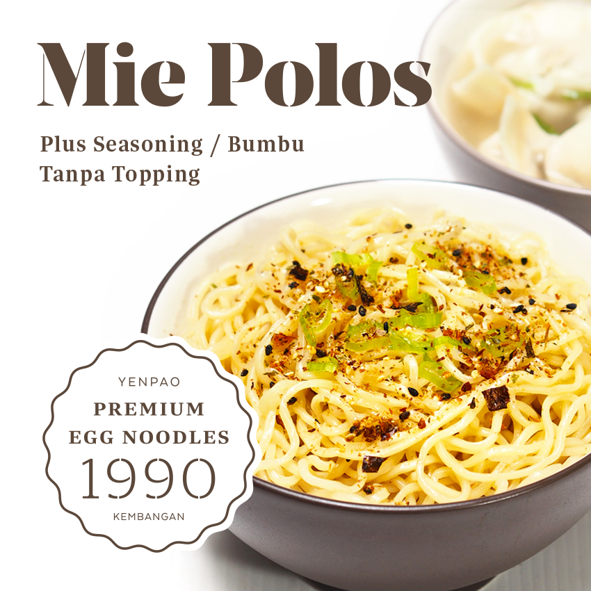 Jual Mie Polos Plus Bumbu - Tanpa Topping - Frozen - Mipolo by Yenpao ...
