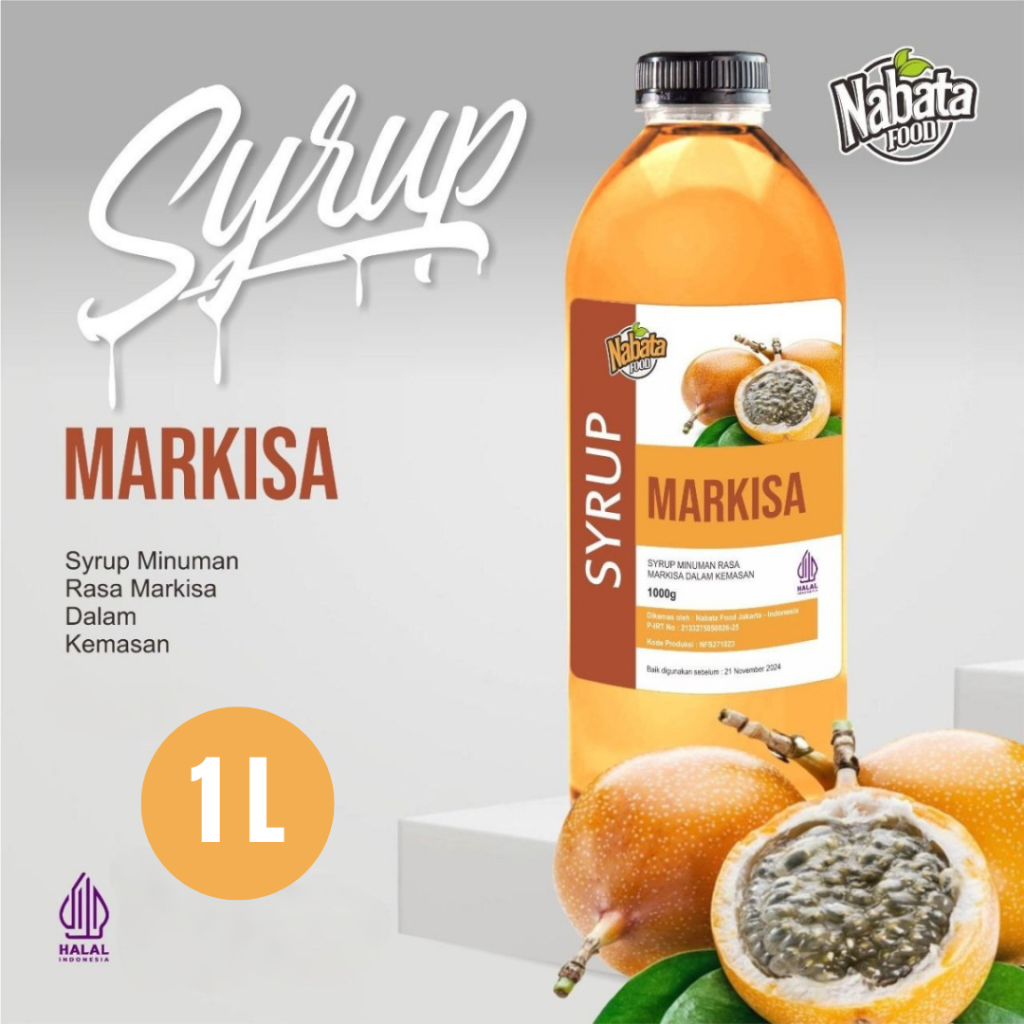 Jual Sirup Markisa 1 Liter Nabata Drink - Syrup Passion Fruit 1000ml ...