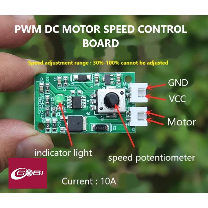 Jual PWM Motor Speed Control Board DC Stepless Speed Regulator 10A ...