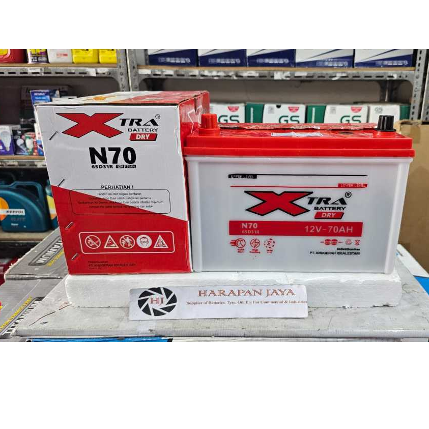 Jual AKI MOBIL XTRA DRY N70 / 65D31R (70AH) BASAH | Shopee Indonesia