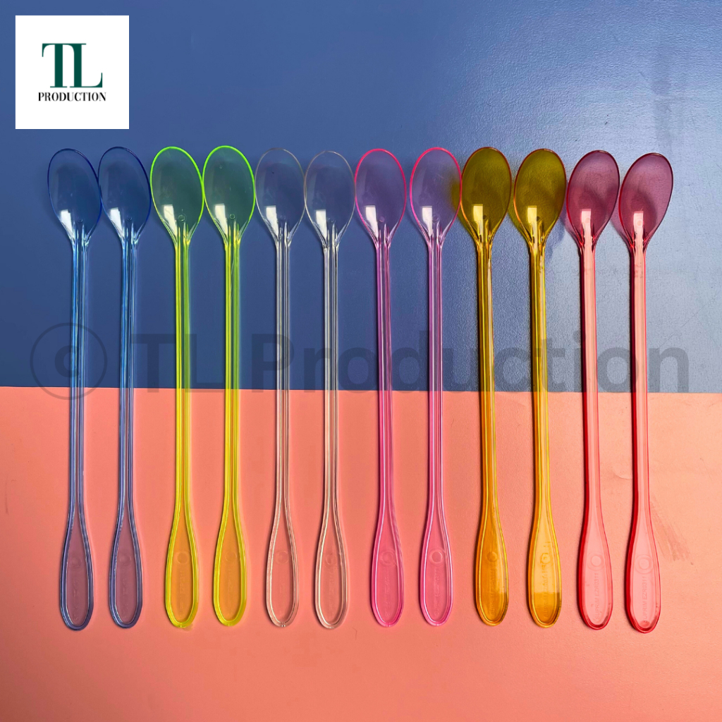 Jual 25pcs Sendok Jus Plastik / Sendok Cocktail Juice Smoothies ...