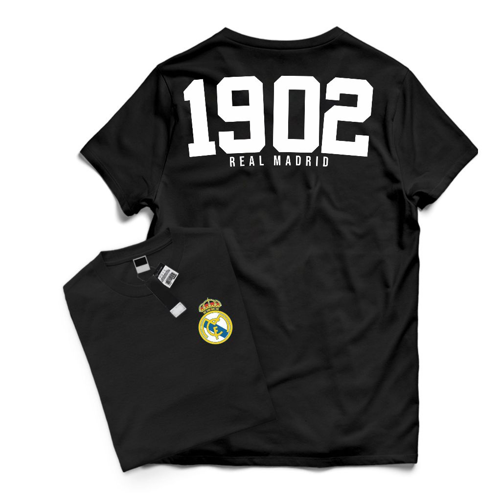 Jual T-Shirt Kaos Merchandise Distro Sepak Bola REAL MADRID 1902 Bahan ...