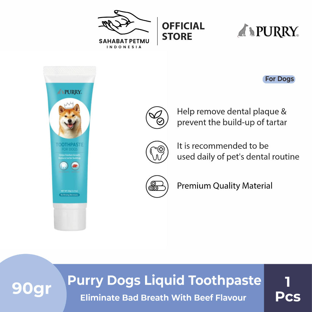 Jual Purry Dog Toothpaste beef Flavour Pasta Gigi Untuk Anjing | Shopee ...