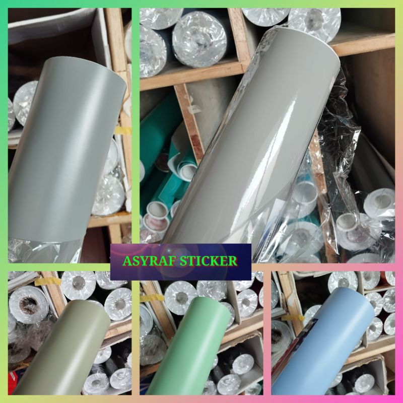 Jual SKOTLET STICKER MOTOR WARNA PASTEL DOFF HIJAU MACHA ABU SEMEN DOFF ...