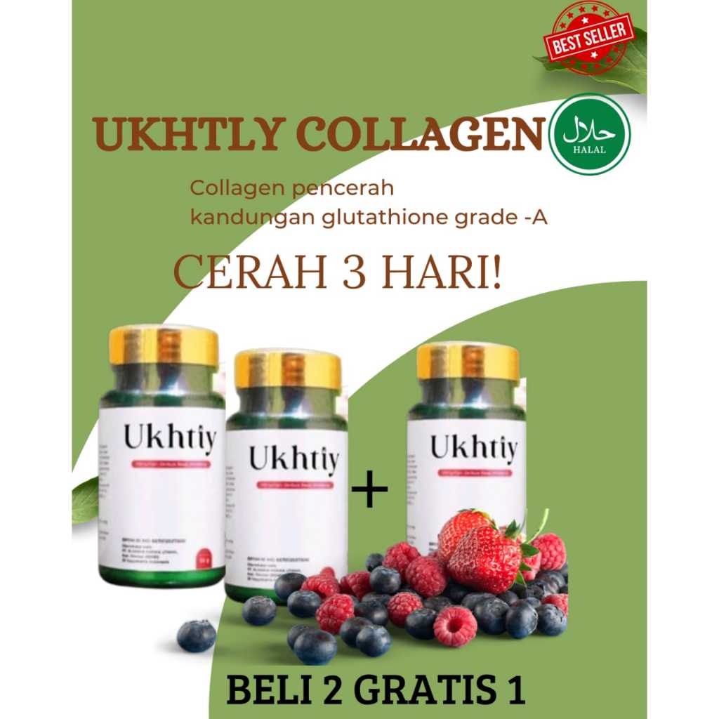 Jual Ukhtiy Premium Collagen Drink (Paket 3 Botol) Collagen Beauty ...