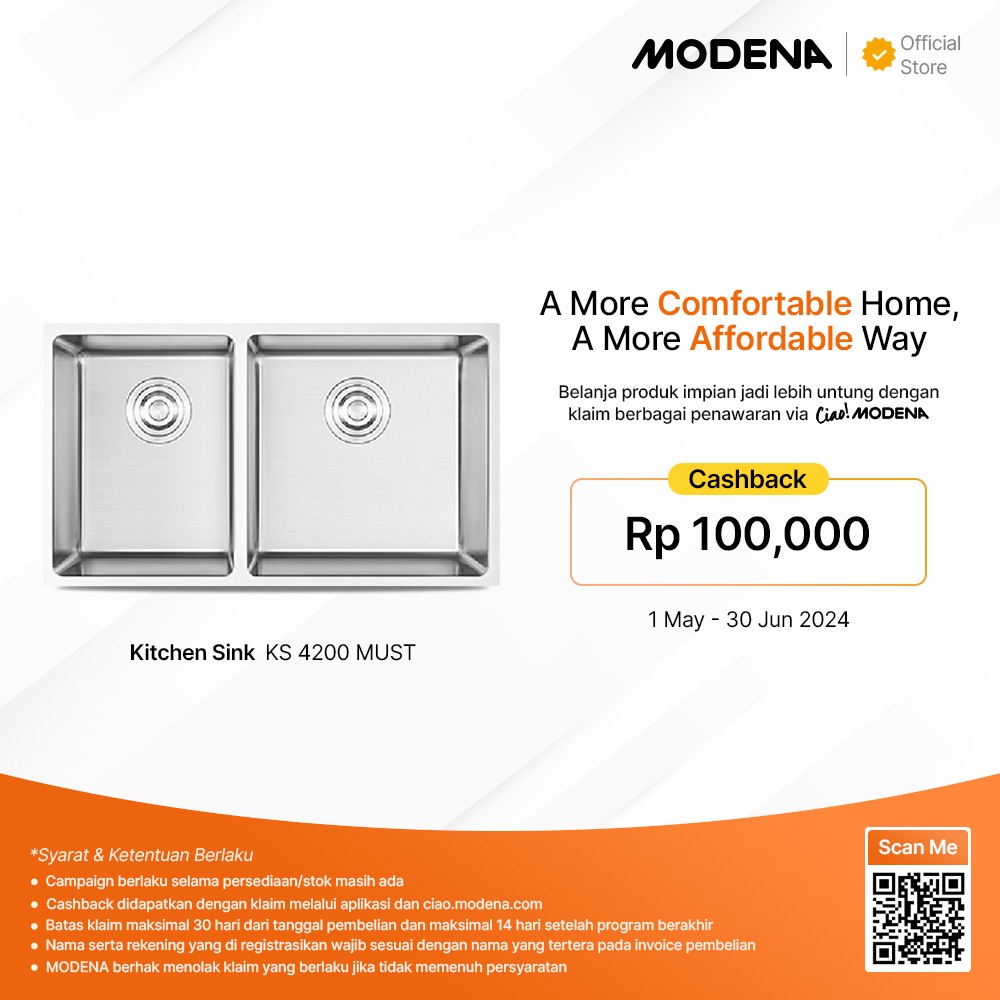Jual MODENA Kitchen Sink - KS 4200 MUST | Shopee Indonesia