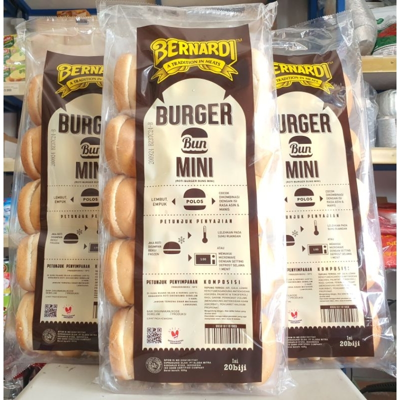 Jual Bernardi Roti Burger Mini Isi 20 / Bernardi Mini Burger / Roti ...