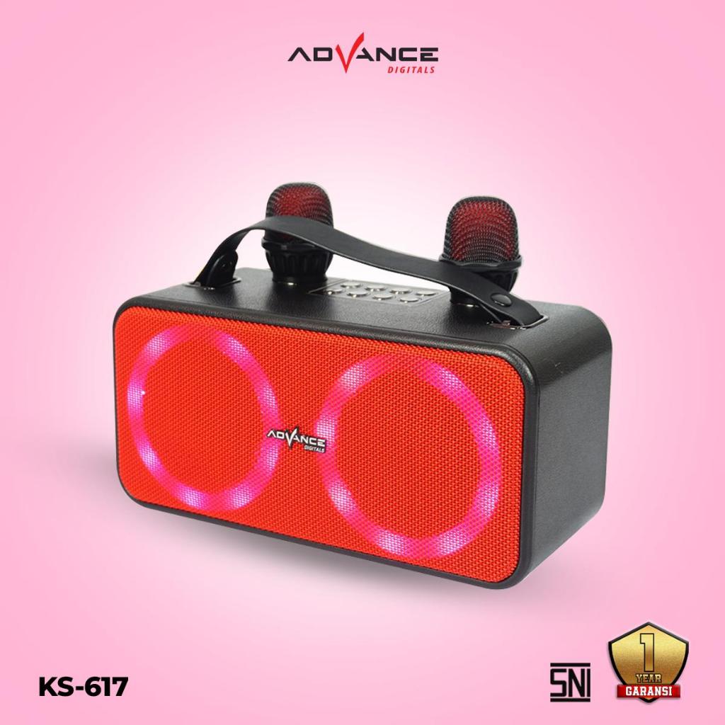 Jual Speaker Advance Bluetooth Music Karaoke KS-617 Free 2 Mic Wireless ...