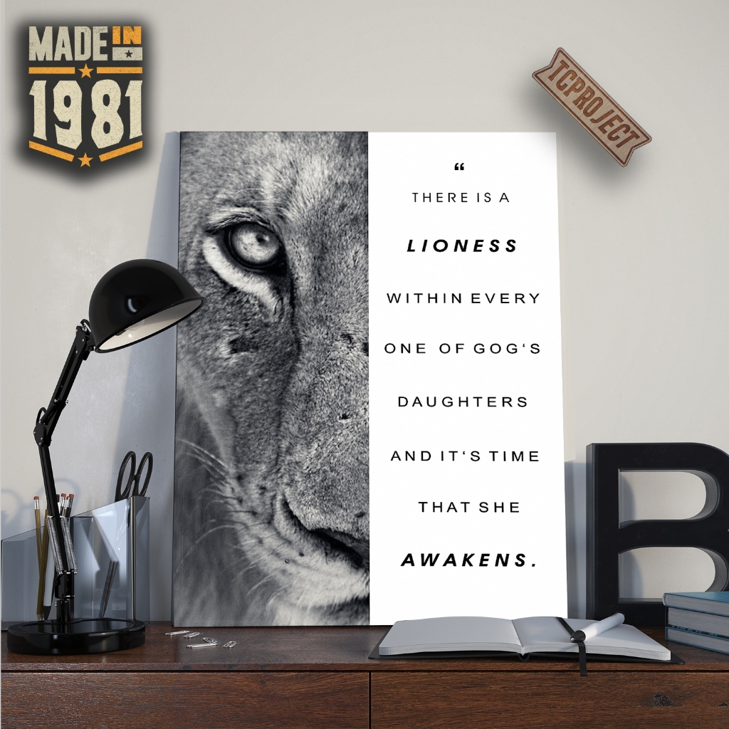 Jual Poster Singa Quotes There is A lioness - Hiasan Dinding kayu ...