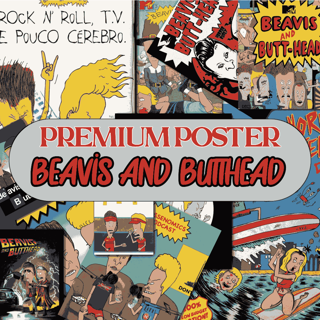 Jual poster dinding aesthetic / wall art poster beavis and butthead ...