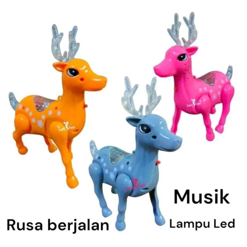 Jual [ Free Batrai ] Mainan Anak Rusa Bisa Jalan /Mainan Rusa Bisa ...