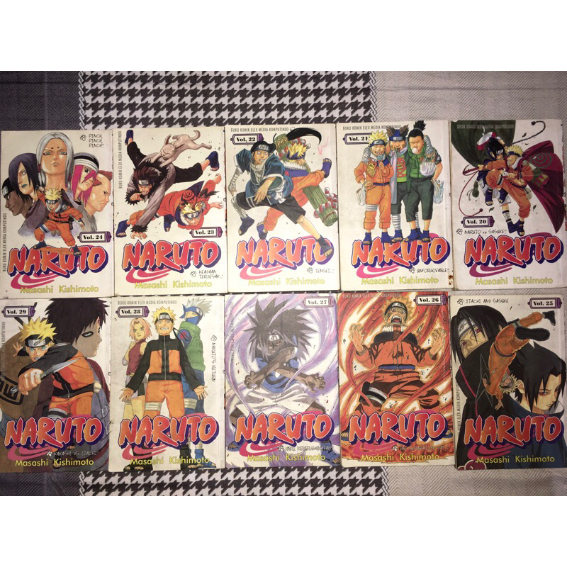 Jual Jual Komik Naruto Bekas Asli Original Koleksi Pribadi Preloved Volume 20 - 29 | Shopee ...