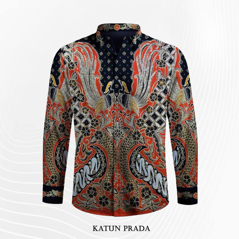 Jual bahan kemeja batik tulis prada pola_KP0028 | Shopee Indonesia