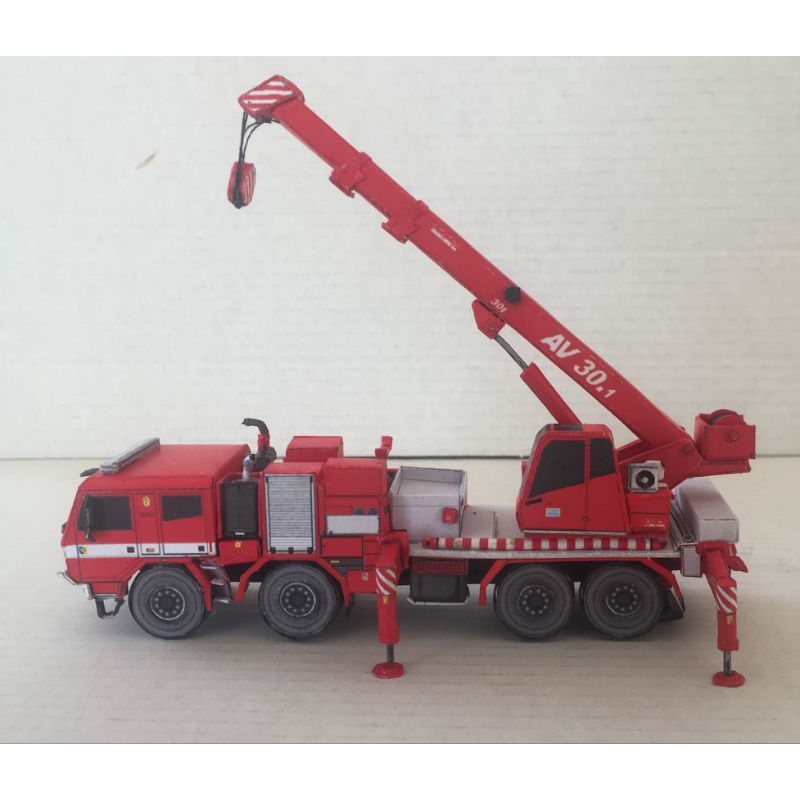 Jual Lembaran pola papercraft truk crane pemadam skala 1:87 (OP-Aa4 ...