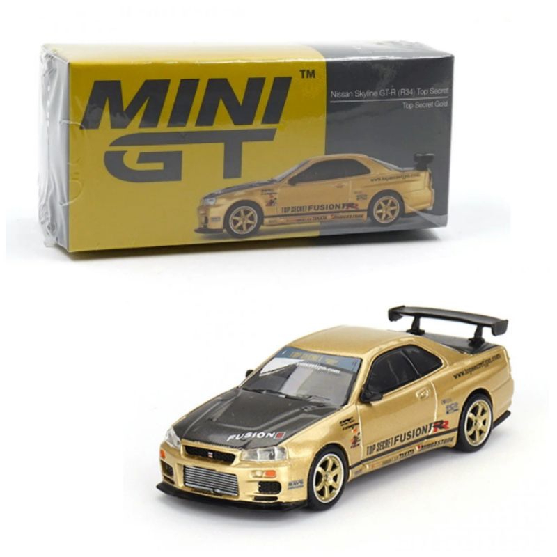 Jual Mini GT Nissan Skyline GT-R (R34) Top Secret Gold - Japan ...