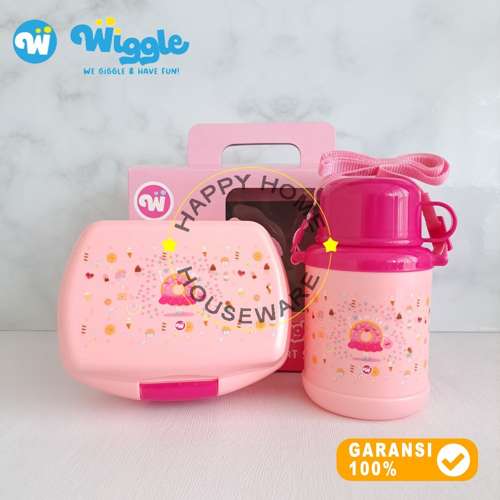 Jual WIGGLE Pink Dessert Series Paket Gift Kado Value Pack Set Lunch Box & Botol Air | Shopee ...