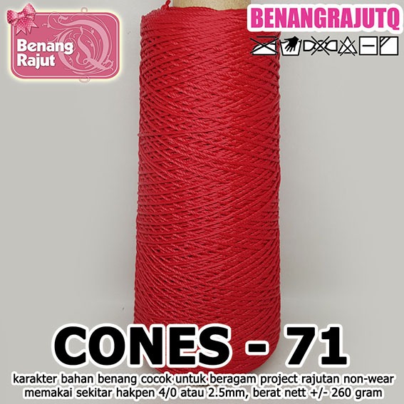 Jual BENANG RAJUT NILON PP CONES GLANZ - D27 (KATALOG A) I NILON PP D27 ...