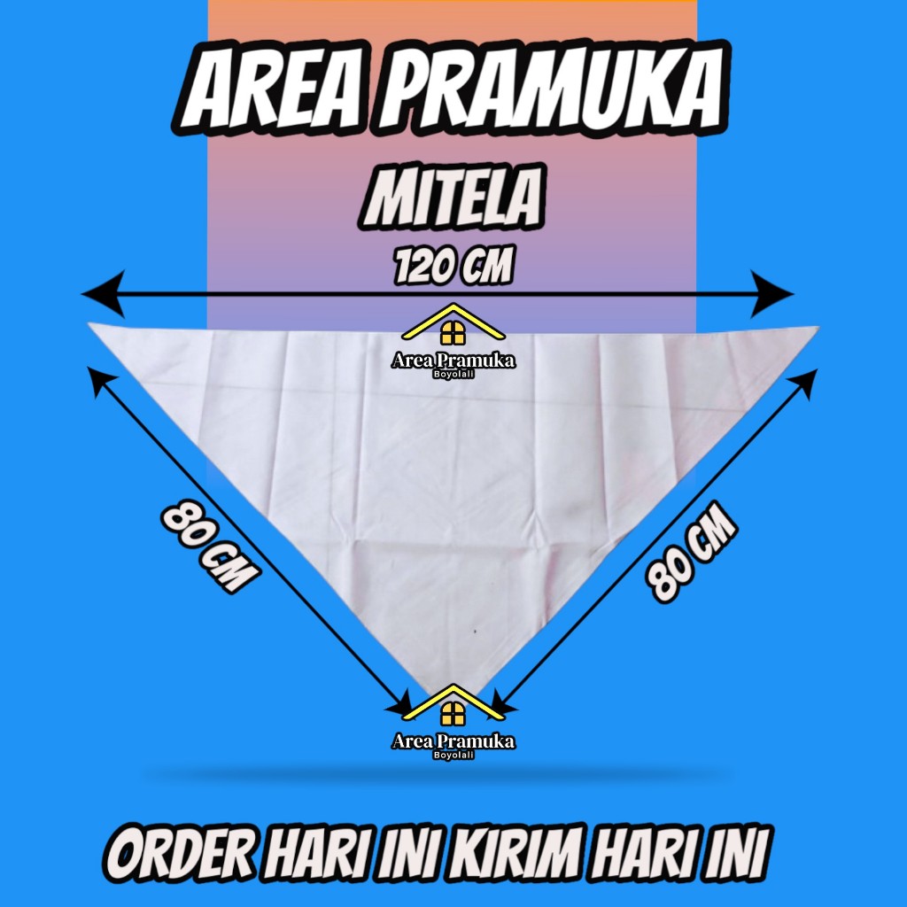 Jual Syal mitela / kain segitiga putih mitela ( katun halus ) | Shopee ...