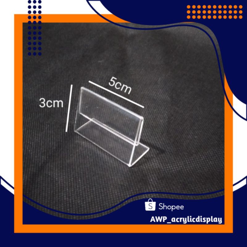 Jual Akrilik tent card / price tag /label harga / label produk 5×3 cm ...