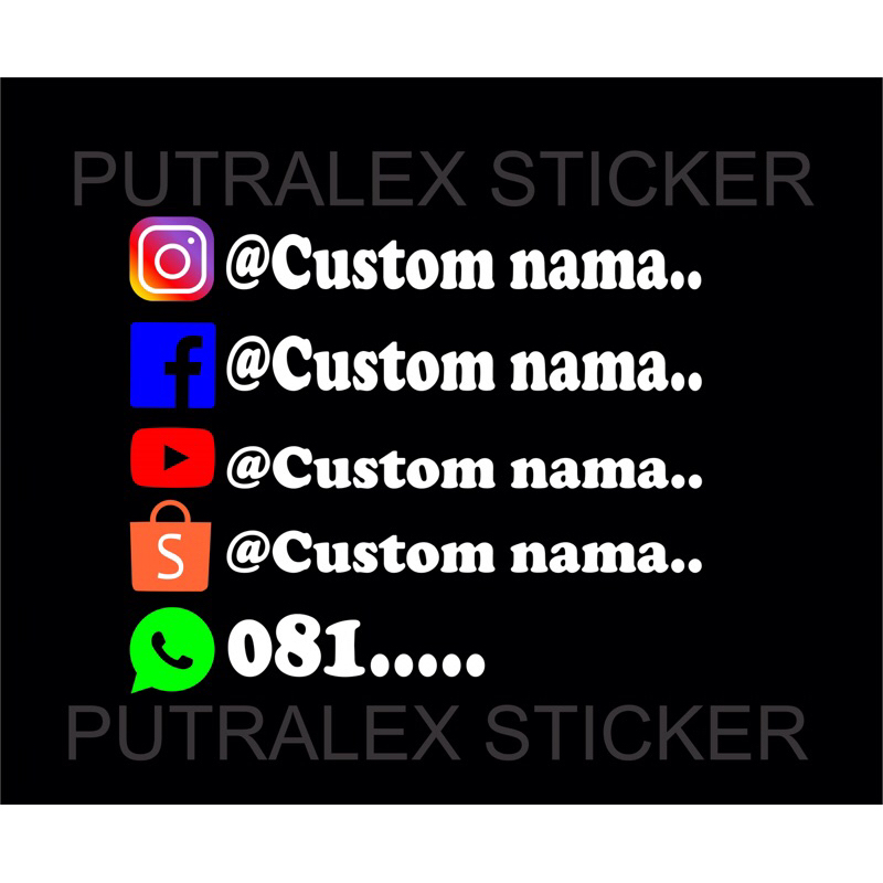 Jual sticker media sosial sosmed ig-fb-titok-shope-dan lain sebagainya ...