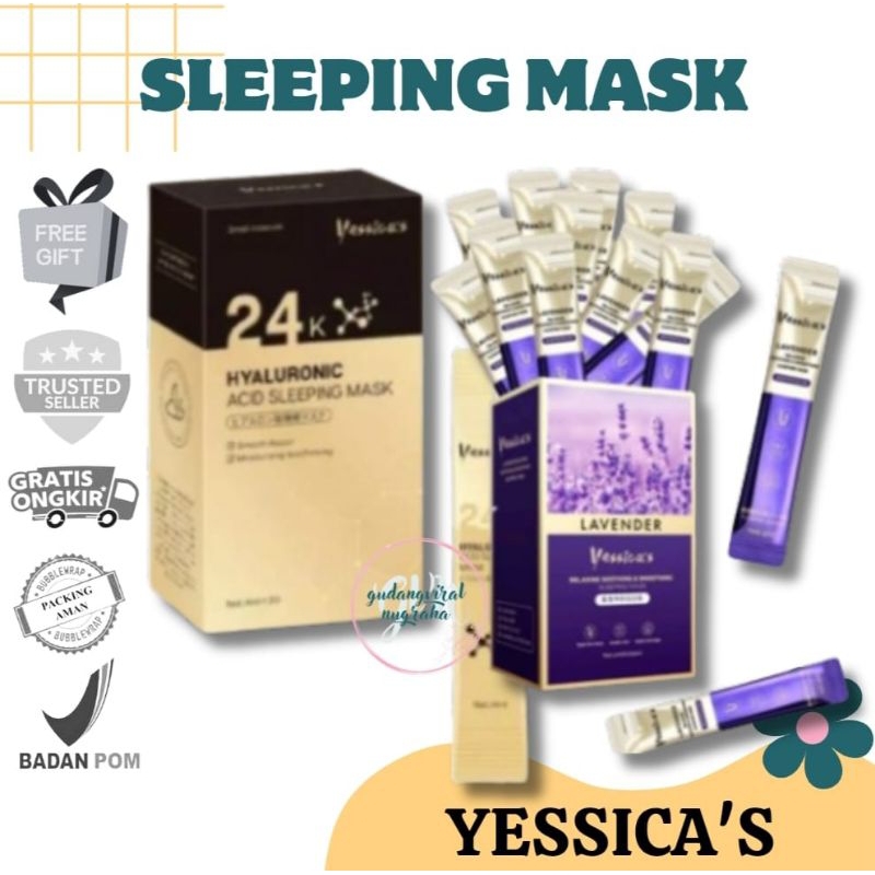 Jual ~GVN~ YESSICA’S 24K HYALURONIC ACID SLEEPING MASK YESSICA MASKER ...