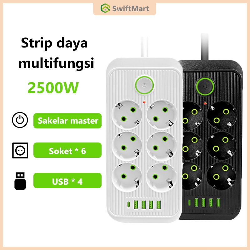 Jual Stop Kontak USB Kabel Serbaguna Multiguna Panjang 2/3 Meter Original Power Socket 3/5/6/8 ...