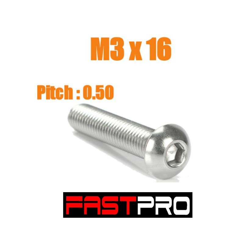 Jual Baut L Button M3 x 16 / Baut Button L M3 x 16 SUS 304 Harga 1 Pcs ...